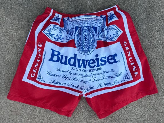 Rare Vintage Early 90s Budweiser Carabella Swim Trunk… - Gem