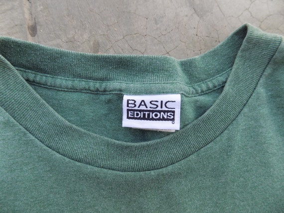 RARE Vintage 90s Basic Editions Blank Green Single St… - Gem