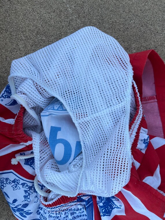 Rare Vintage Early 90s Budweiser Carabella Swim Trunk… - Gem