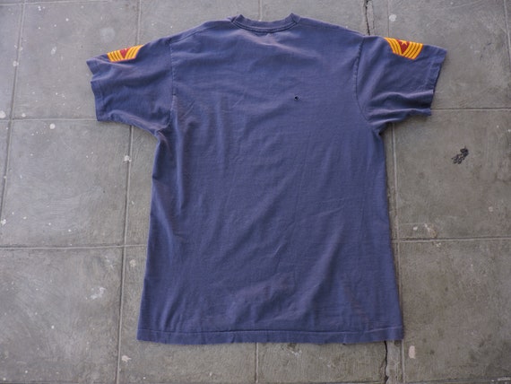 Rare Vintage 80s 1985 Military Uniform Printed T-shir… - Gem