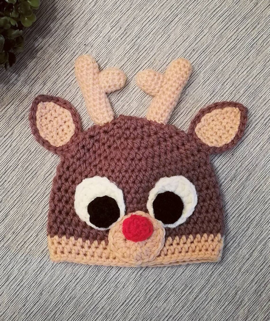 Crochet Rudolph Hat and Diaper Cover Set. Photo Prop. Baby. - Etsy Canada