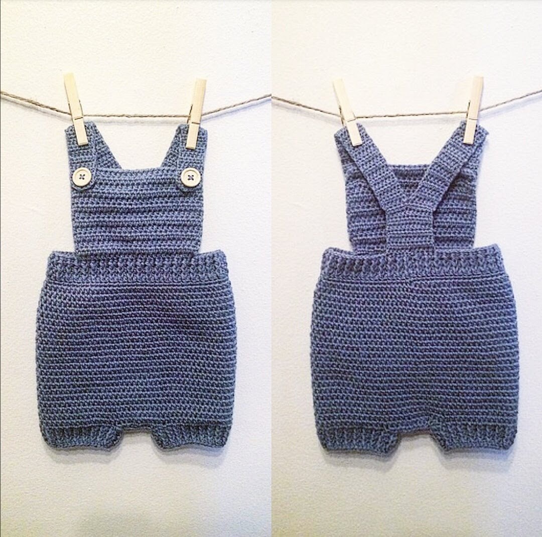 Crochet Baby Overall Pattern. 0-3 3-6 and 6-12 Months. - Etsy Canada