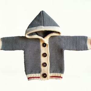 Crochet Work Sock Sweater Pattern. Cardigan. 0-3, 3-6, and 6-12 Months ...