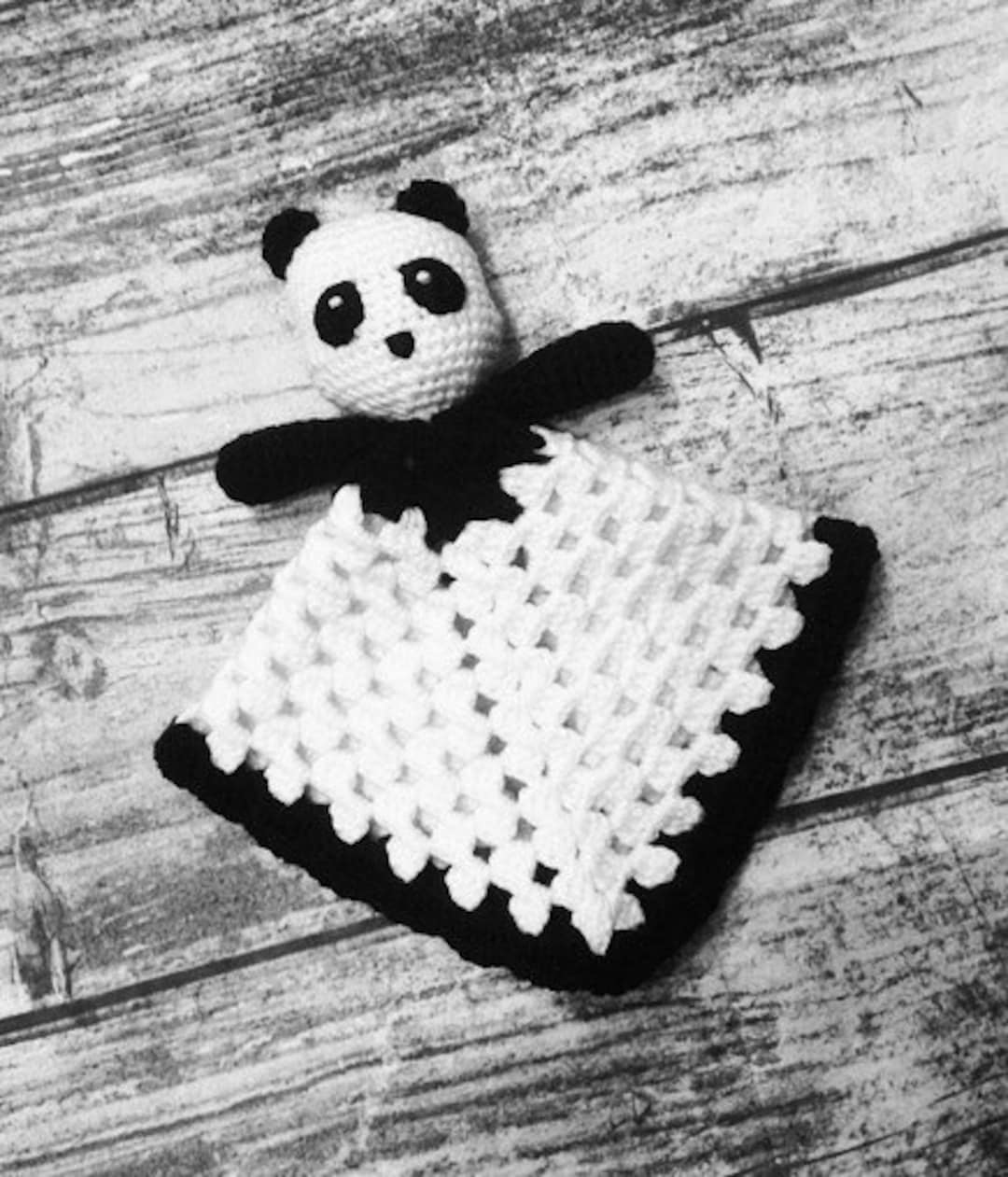 Crochet Panda Bear Lovey Blanket. Panda Toy. Baby Blanket. Child ...