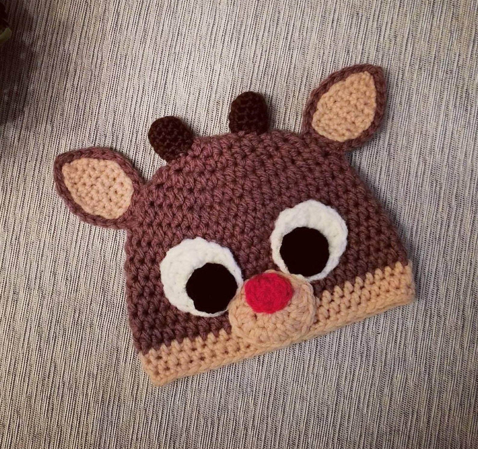 Crochet Rudolph Hat and Diaper Cover Set. Photo Prop. Baby. - Etsy