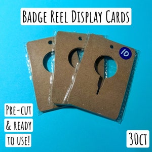 Badge Reel Display Cards Badge Reel Packaging for Vendor Displays Craft ...