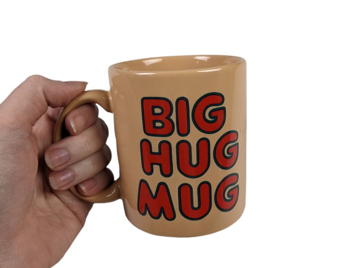 80s Vintage BIG HUG Mug FTD Big Hug Coffee Mug Double Sided Graphic ...