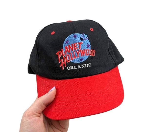 90s Vintage PLANET HOLLYWOOD Hat Embroidered Planet Hollywood Orlando ...