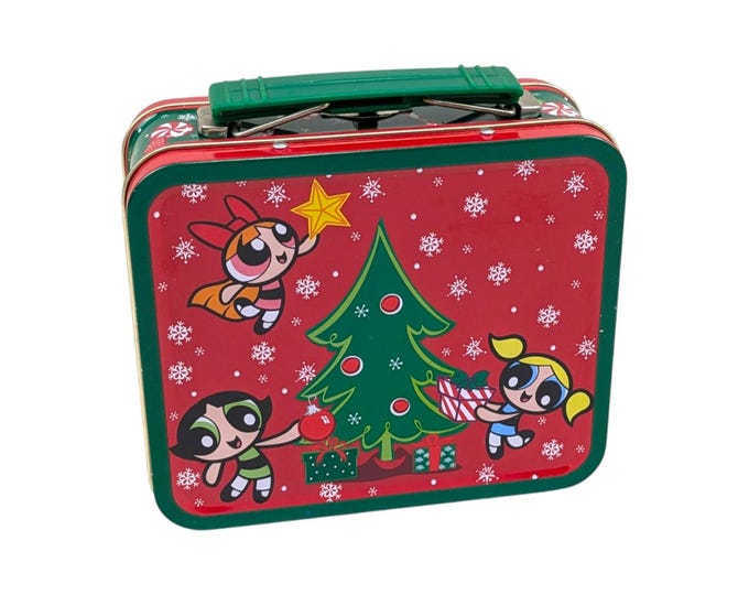 Y2k Vintage THE POWERPUFF GIRLS Metal Box Christmas Holiday Cartoon ...