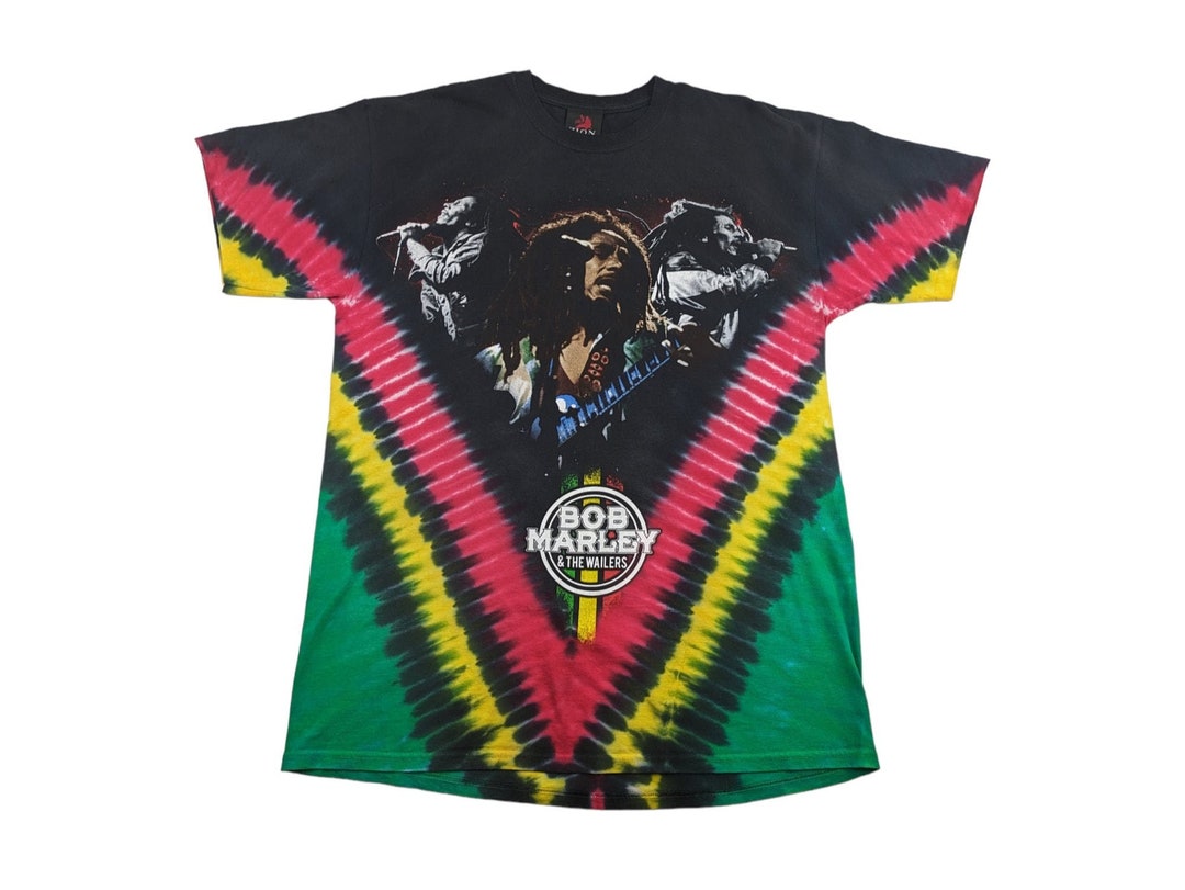 BOB MARLEY T-shirt Bob Marley and the Wailers Graphic Tee Double Sided ...