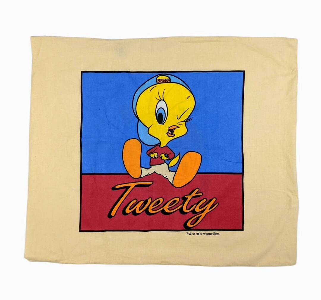 Y2k Vintage TWEETY Pillowcase 2000 Warner Bros Tweety Bird Graphic ...
