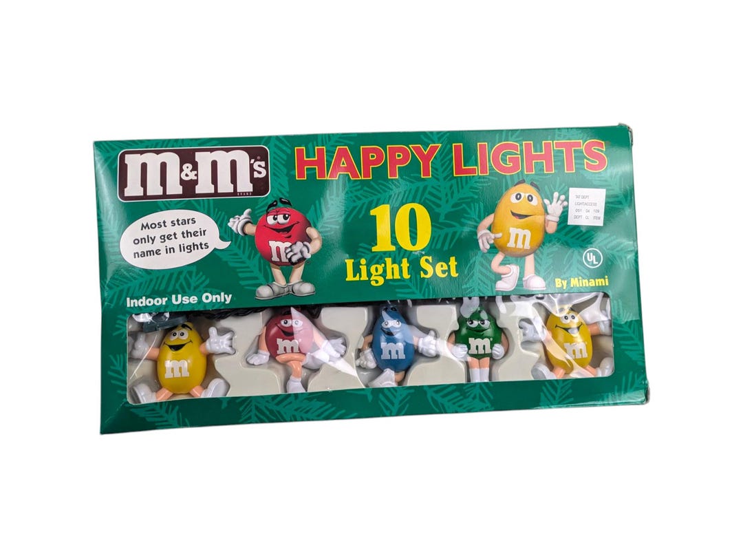 Vintage M&ms Lights Happy Lights by Minami 10 Light Set Indoor String ...