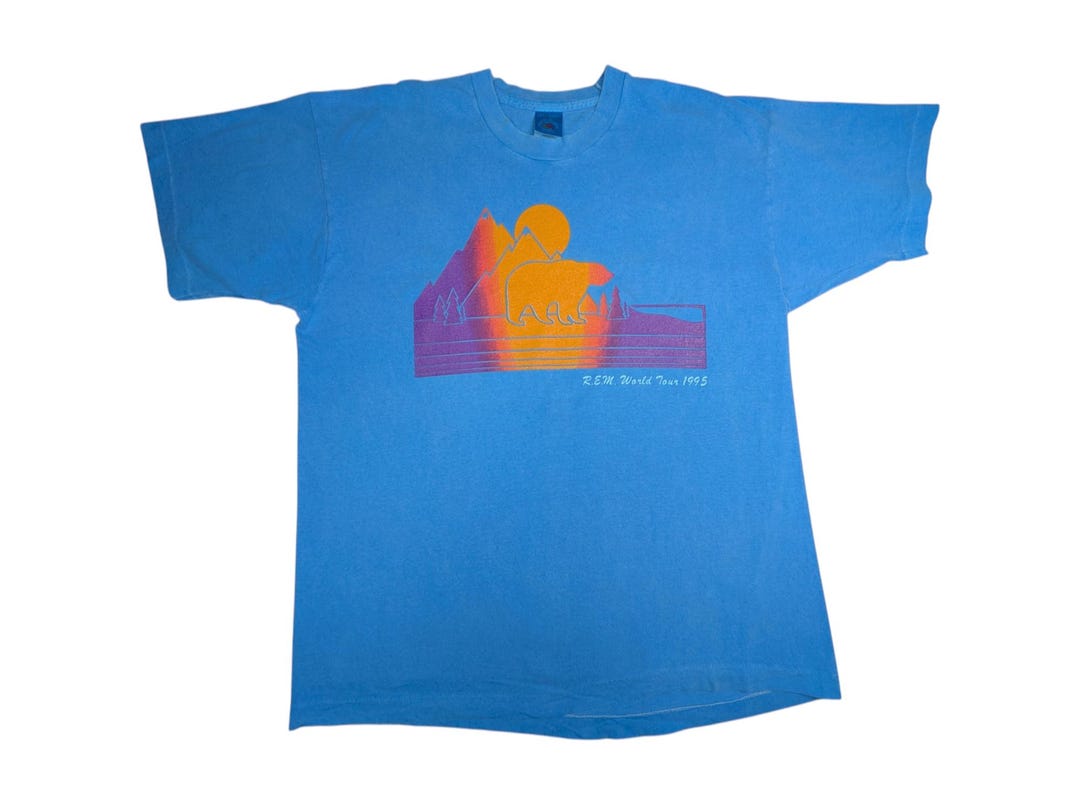 90s Vintage 1995 REM World Tour Shirt New Sights New Noise Rock Music ...