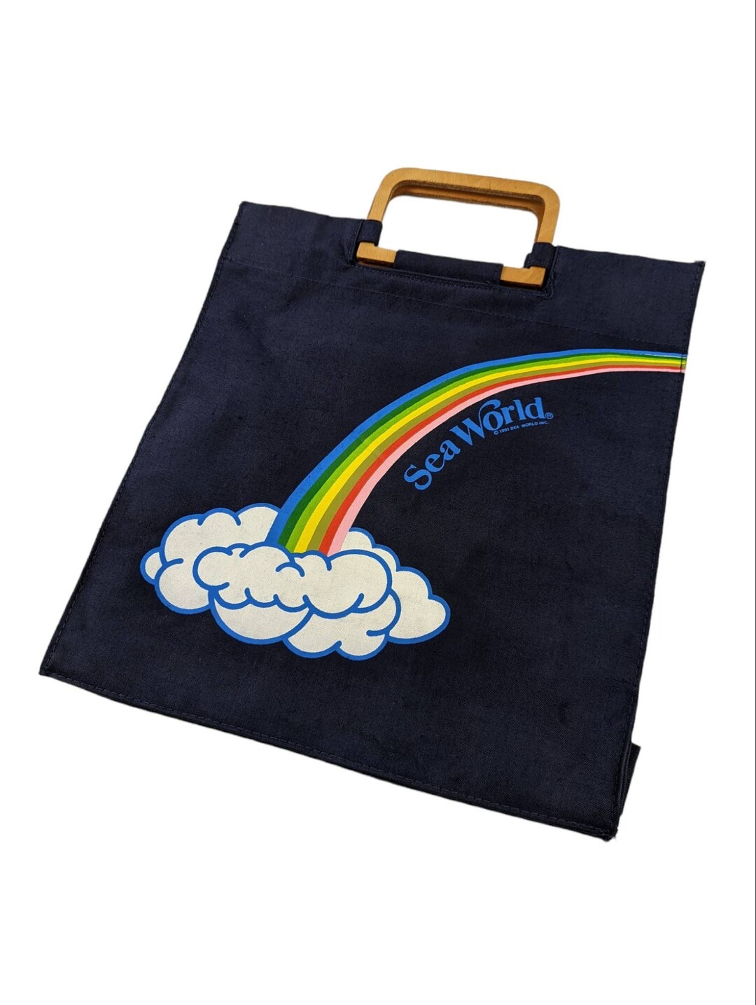 80s Vintage SEA WORLD Bag 1981 Sea World Tote Bag Rainbow Graphic ...