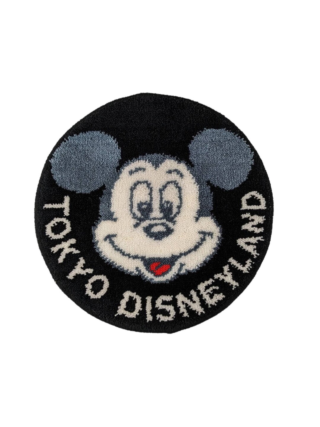 RARE Vintage DISNEY Rug Tokyo Disneyland Tuft Rug Mickey Mouse Face 14. ...