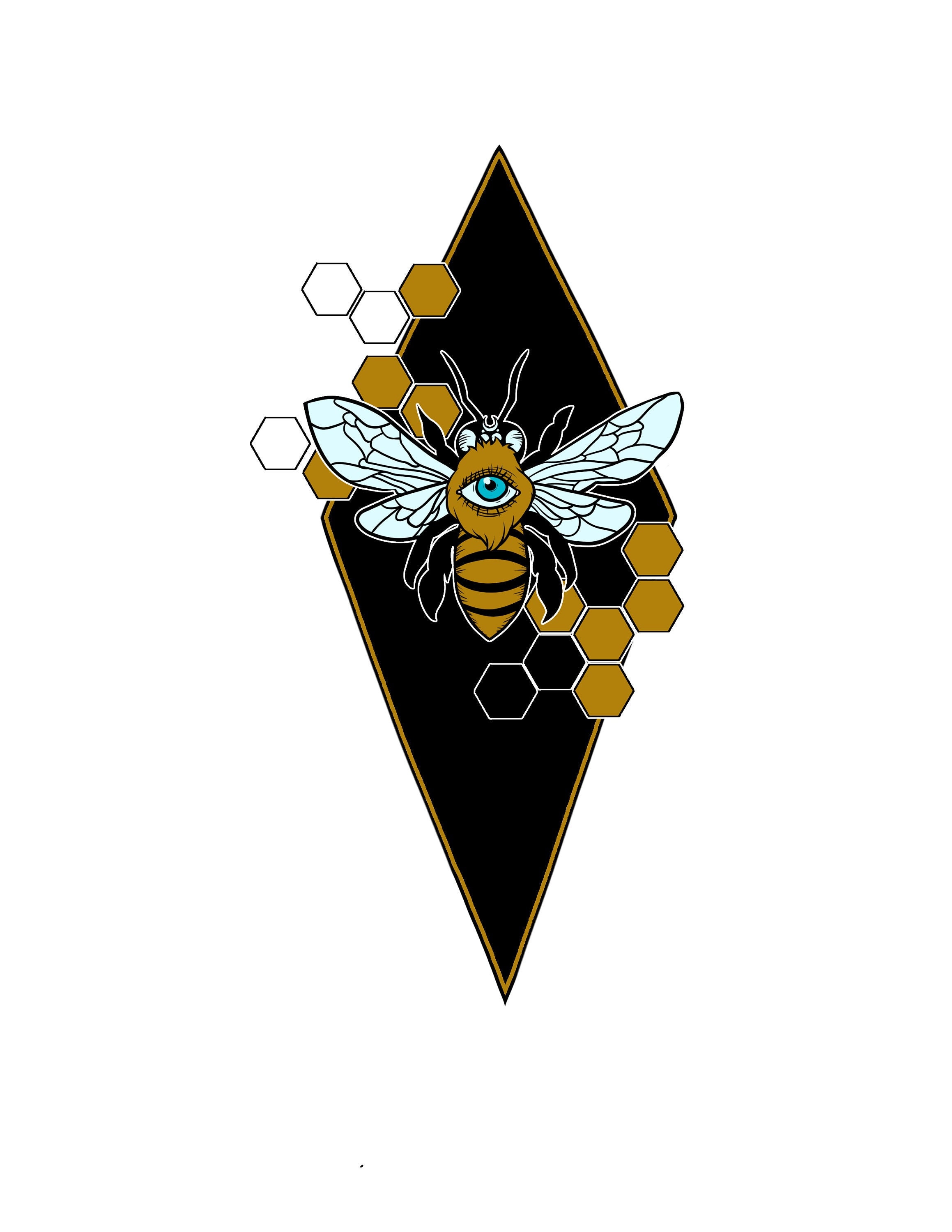 What Do You Bee-lieve? Sticker, Bee, Occult, Honeycomb, Hive, Sacred Geometry, Wings, Clear ...