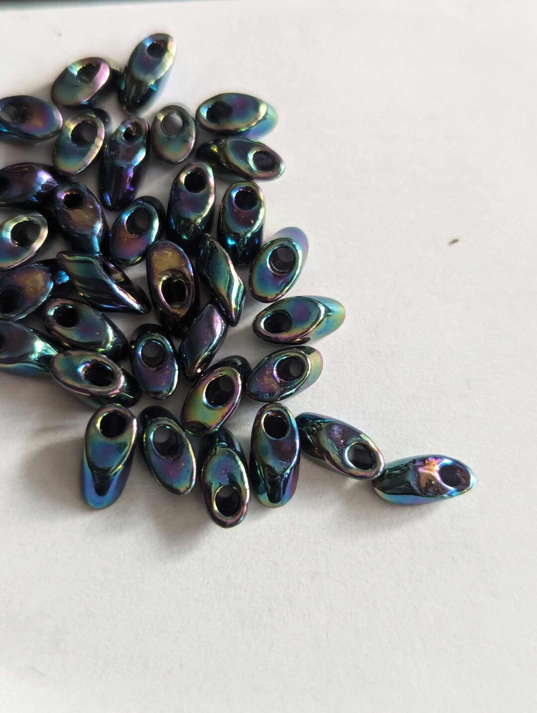 Miyuki Seed Bead - Magatama Beads - 7x4mm - Opaque Metallic Iris ...