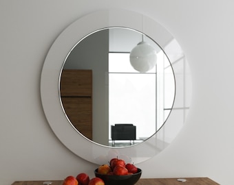 Round gold Mirror. Golden mirror with custom gold glass and | Etsy