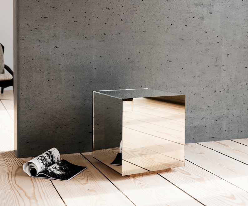 24" X 24" X 26" Version Vintage Inspired Mirrored Box With 1950s Style ...