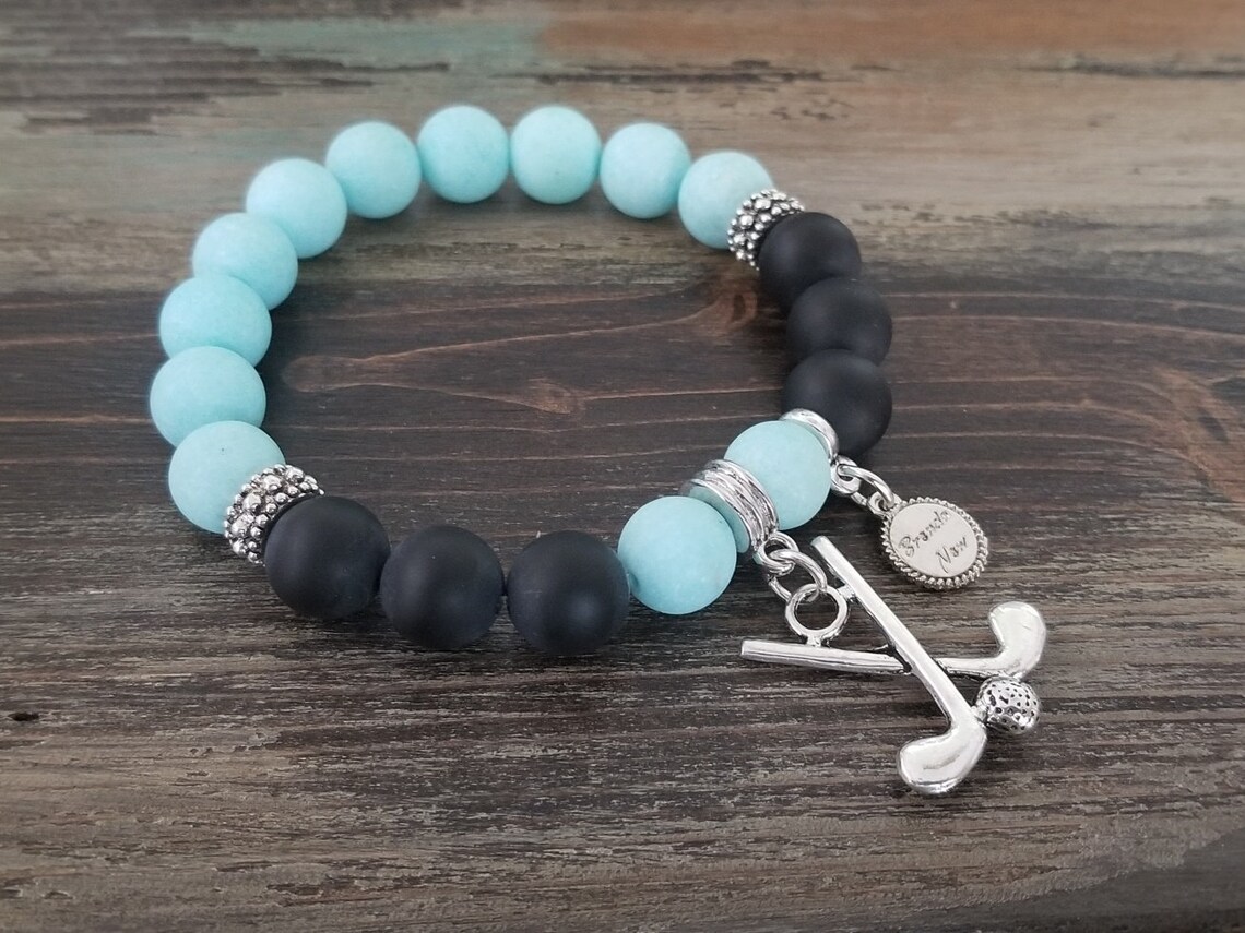 Golf Bracelet Golf Bracelet Charm Golf Bracelet Beaded Golf - Etsy
