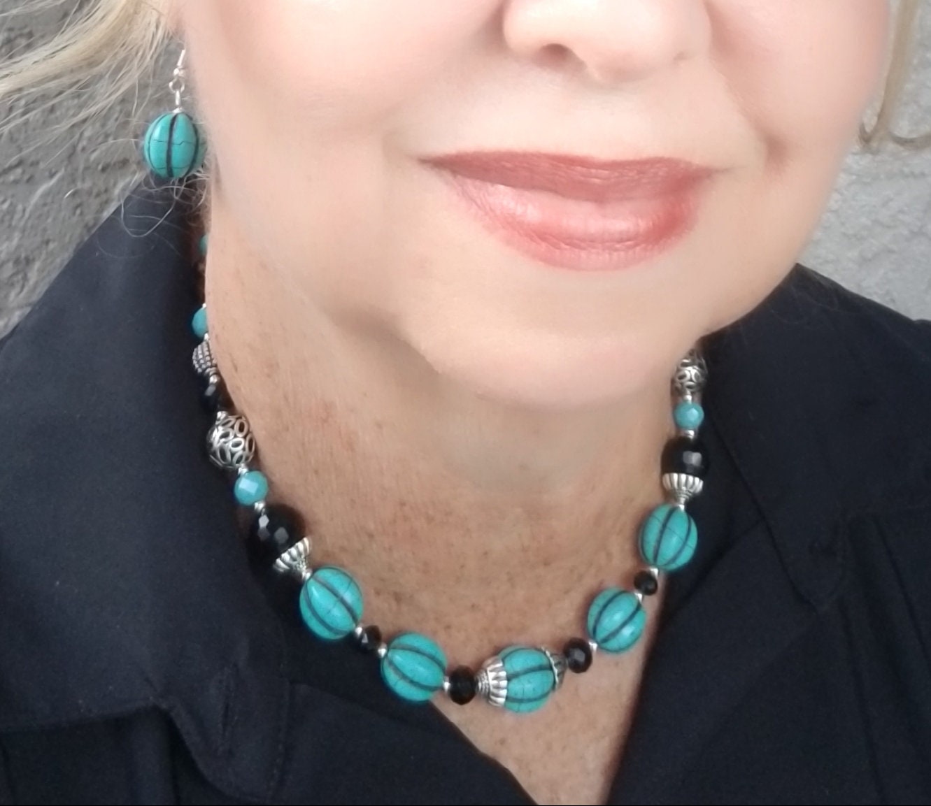 Collier turquoise collier turquoise perlé collier turquoise - Etsy France