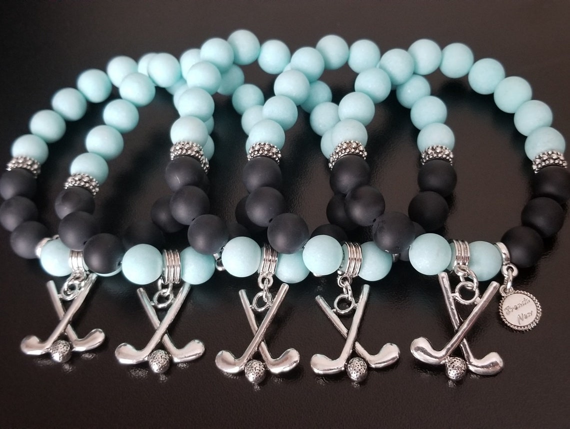 Golf Bracelet Golf Bracelet Charm Golf Bracelet Beaded Golf - Etsy