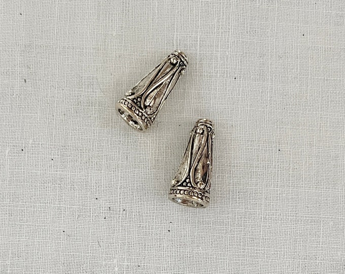 Cones 2 Silver Fancy Design Jewelry Making - Etsy