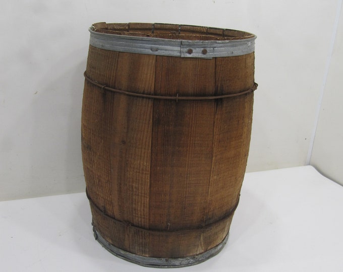 Vintage Wood Barrel, Nail Keg, Waste Basket, Side Table, Umbrella Stand ...