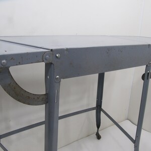 Vintage Metal Cart, Typing Stand, Folding Typing Table With Casters ...