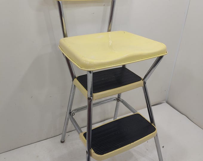 Vintage Kitchen Step Stool, Cosco Kitchen Stool With Fold up Seat, Mid ...