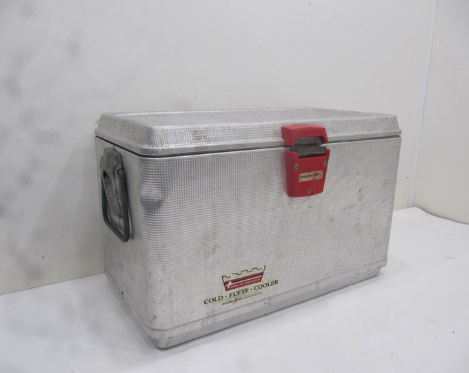 Vintage Picnic Cooler,pop Cooler,aluminum Cooler ,beverage Cooler ...
