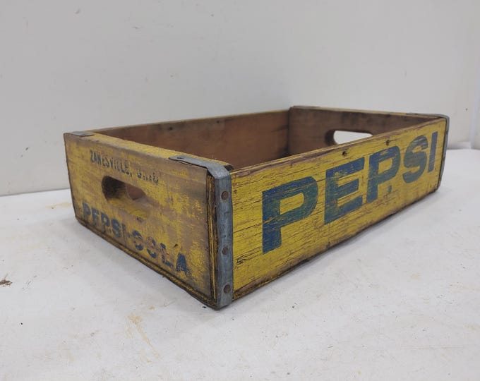 Wood Crate, Soda Crate, Pepsi Wood Storage Crate, Wood Box, Photo Prop ...