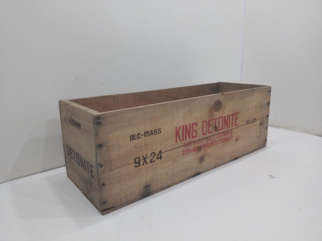 Vintage, King Powder Co ,wood Dynamite Crate, Wooden Crate, Rustic Wood ...