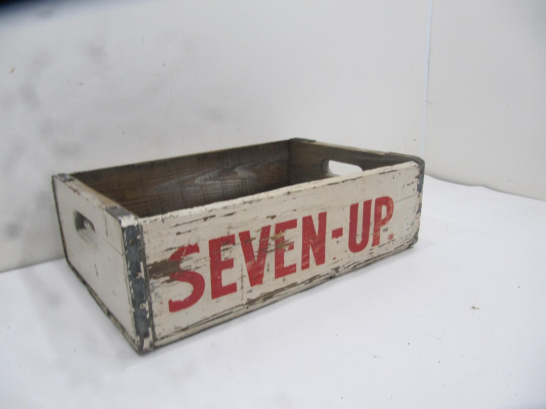 Wood Crate, Soda Crate, Seven up Wood Storage Crate, 7-up Wood Box ...