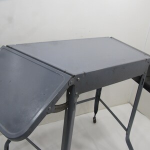 Vintage Metal Cart, Typing Stand, Folding Typing Table With Casters ...