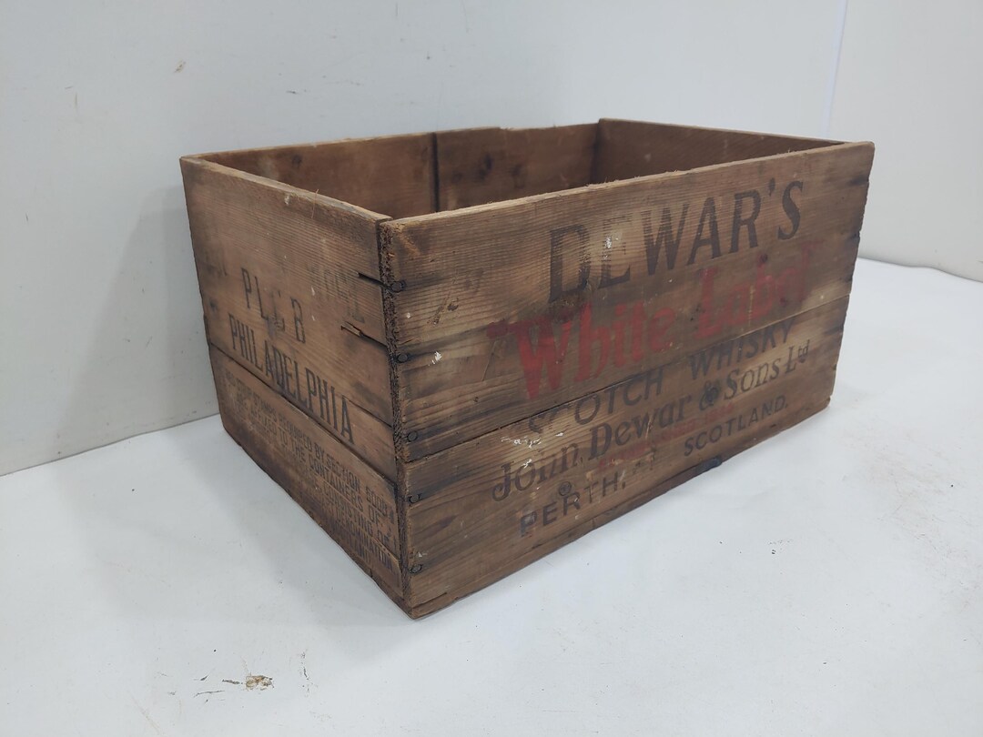 Vintage Wooden Box, Antique Wood Crate, Rustic Wood Crate, Wood Liquor ...