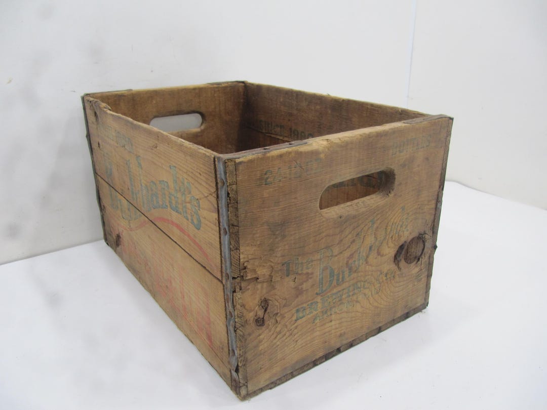 Vintage Wooden Box, Antique Wood Crate, Rustic Wood Crate, Wood ...