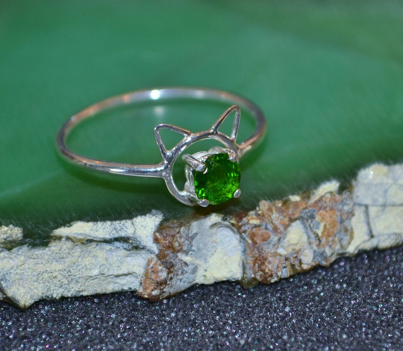 Small Sterling Wire Cat Head Ring in Your Size Choose a | Etsy