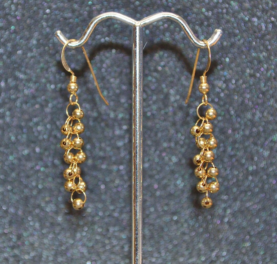 Effervescent Bubble Cascade Clusters or Caviar Fuzzy Earrings, Sterling ...