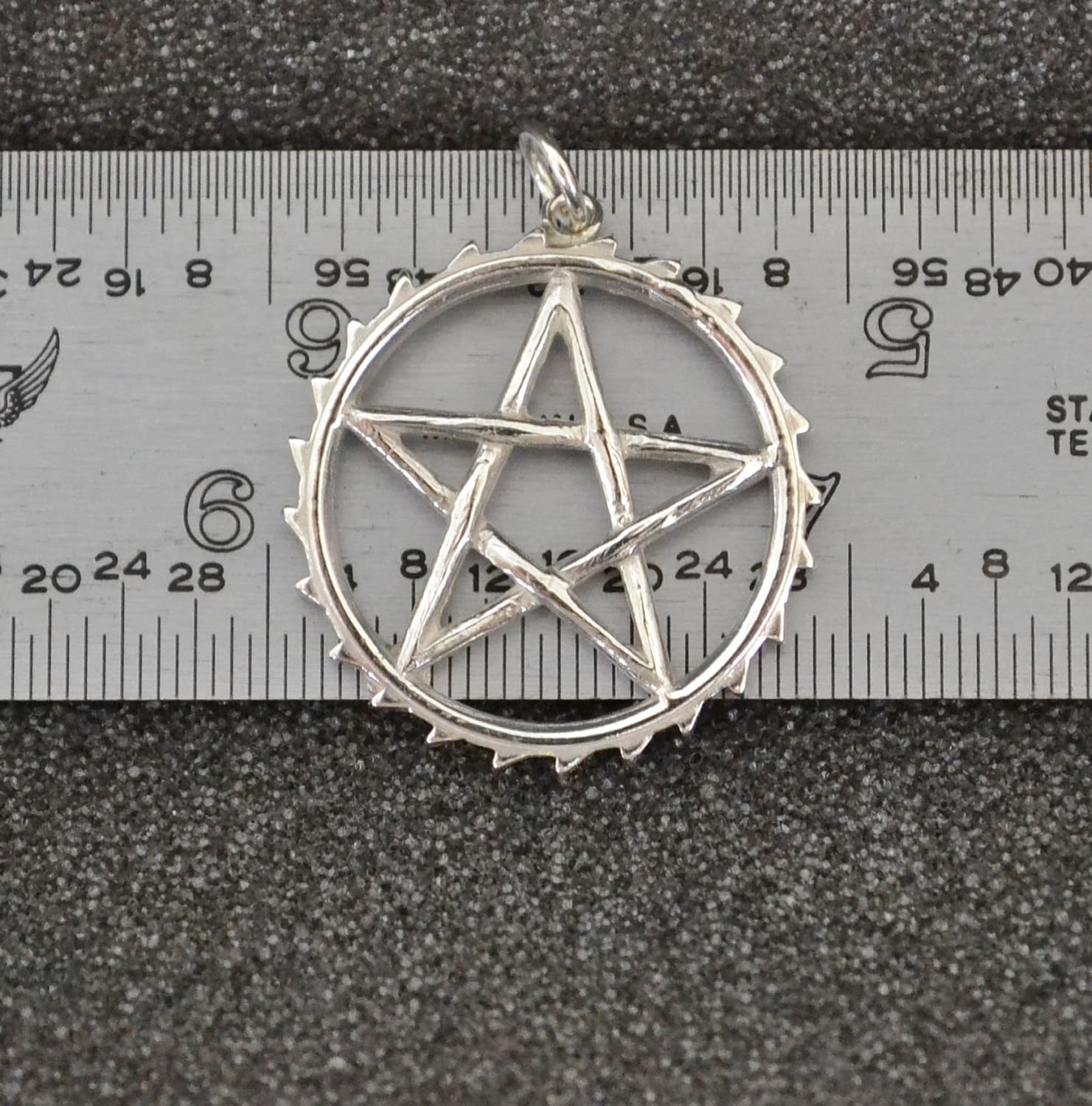 Cast Sterling Silver Pentacle Gear Pendant Steampunk - Etsy