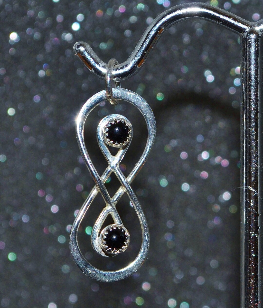 Sterling Silver Double Infinity Loop Pendant Choose a - Etsy