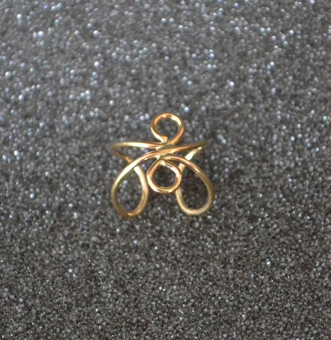 Gold Filled Double Loop Wire Ear Cuff or Earcuff Non-pierced - Etsy