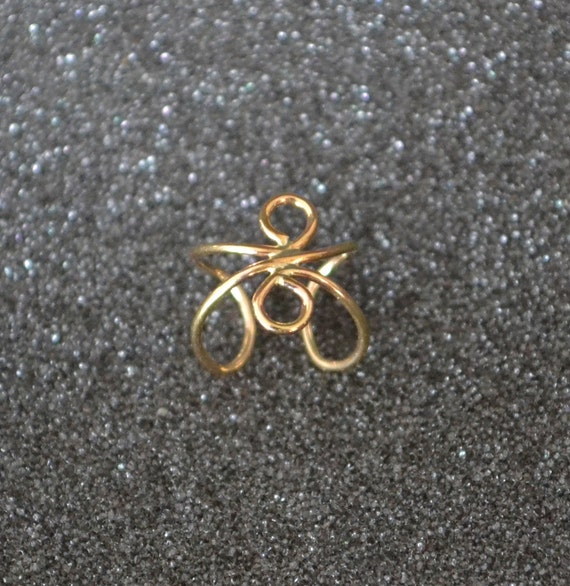 Gold Filled Double Loop Wire Ear Cuff or Earcuff Non-pierced | Etsy