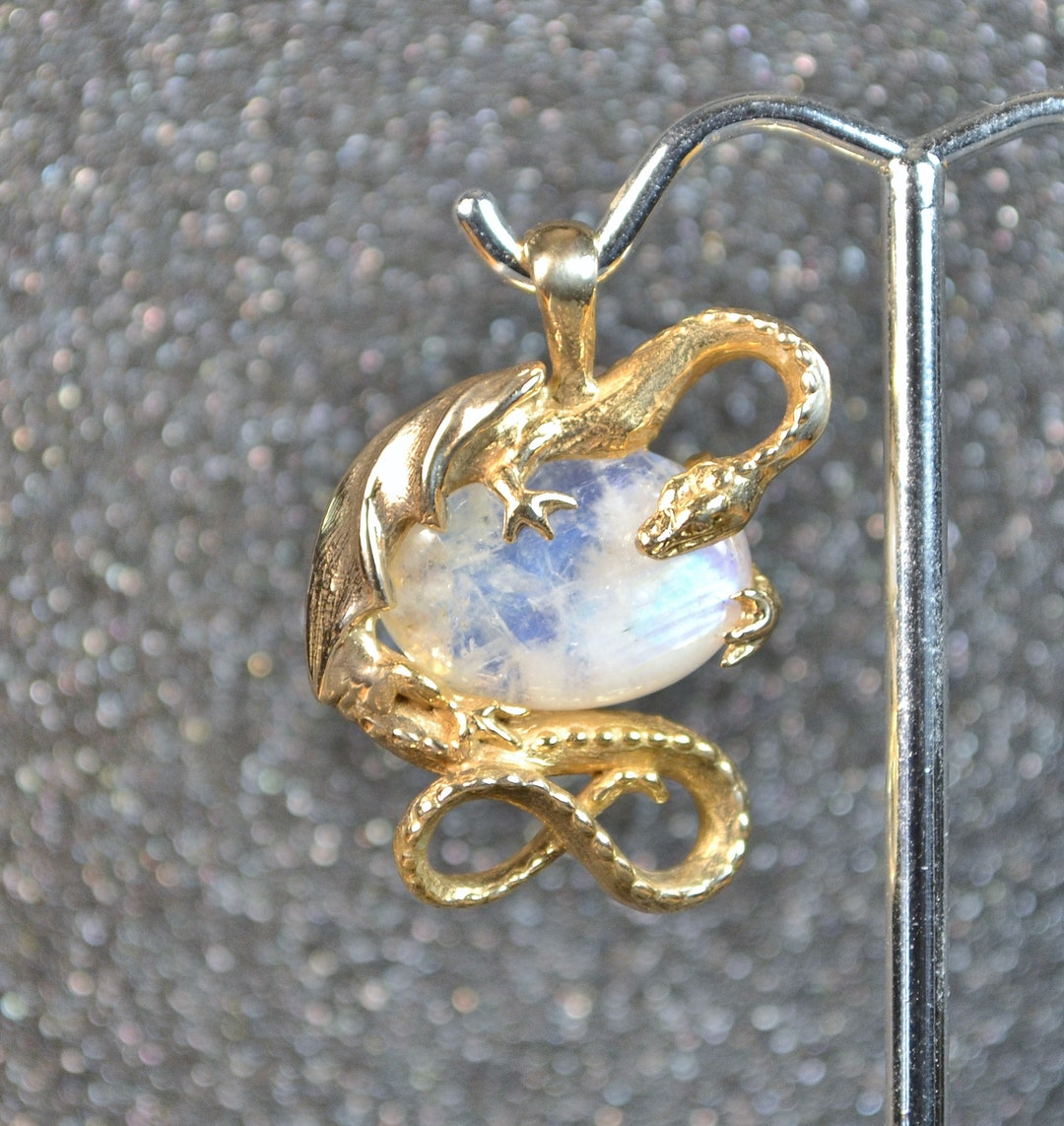 Cast Dimensional Dragon Fantasy Pendants - Choose a Stone! Bronze ...