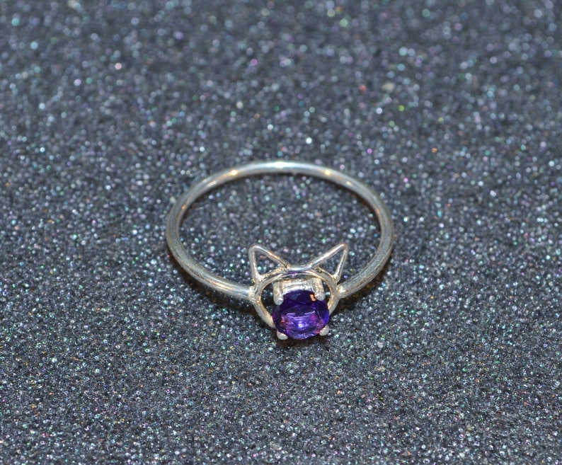 Small Sterling Wire Cat Head Ring in Your Size Choose a | Etsy