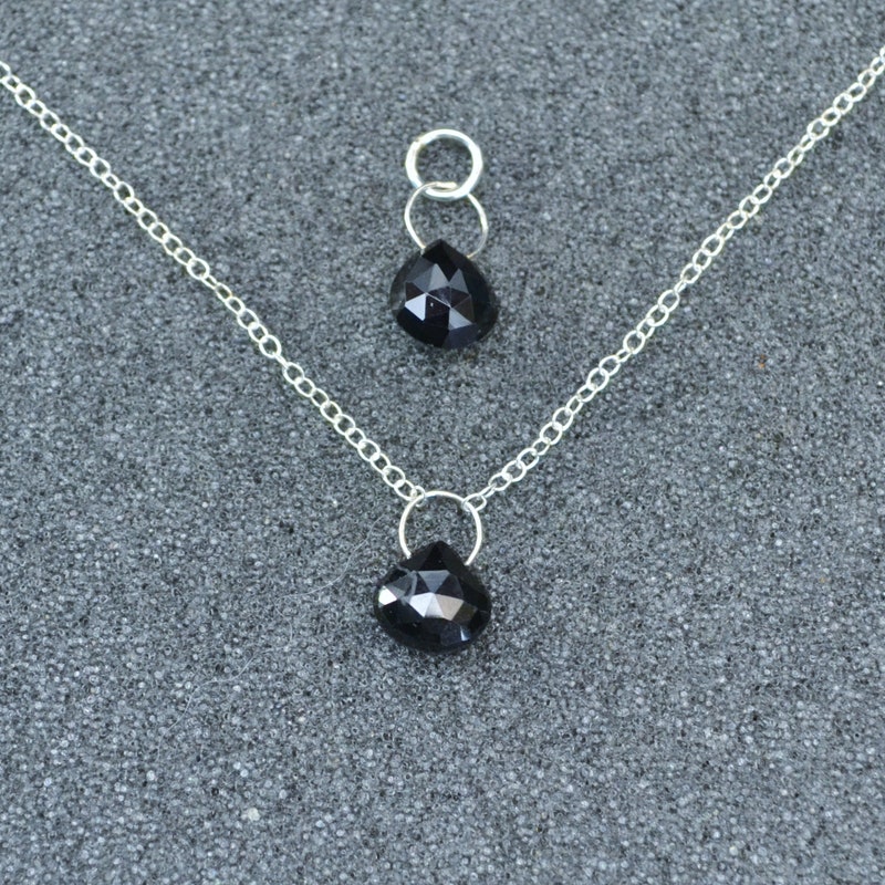 Black Spinel Pendant - Etsy
