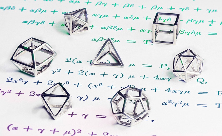 Cast Hexahedron Cube Pendant or Charm d6 Silver 3D | Etsy