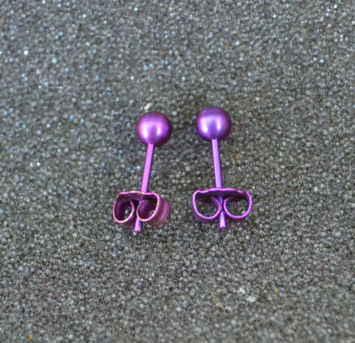 Titanium Ball Stud Or Post Earrings 4 mm Ball Choose a | Etsy