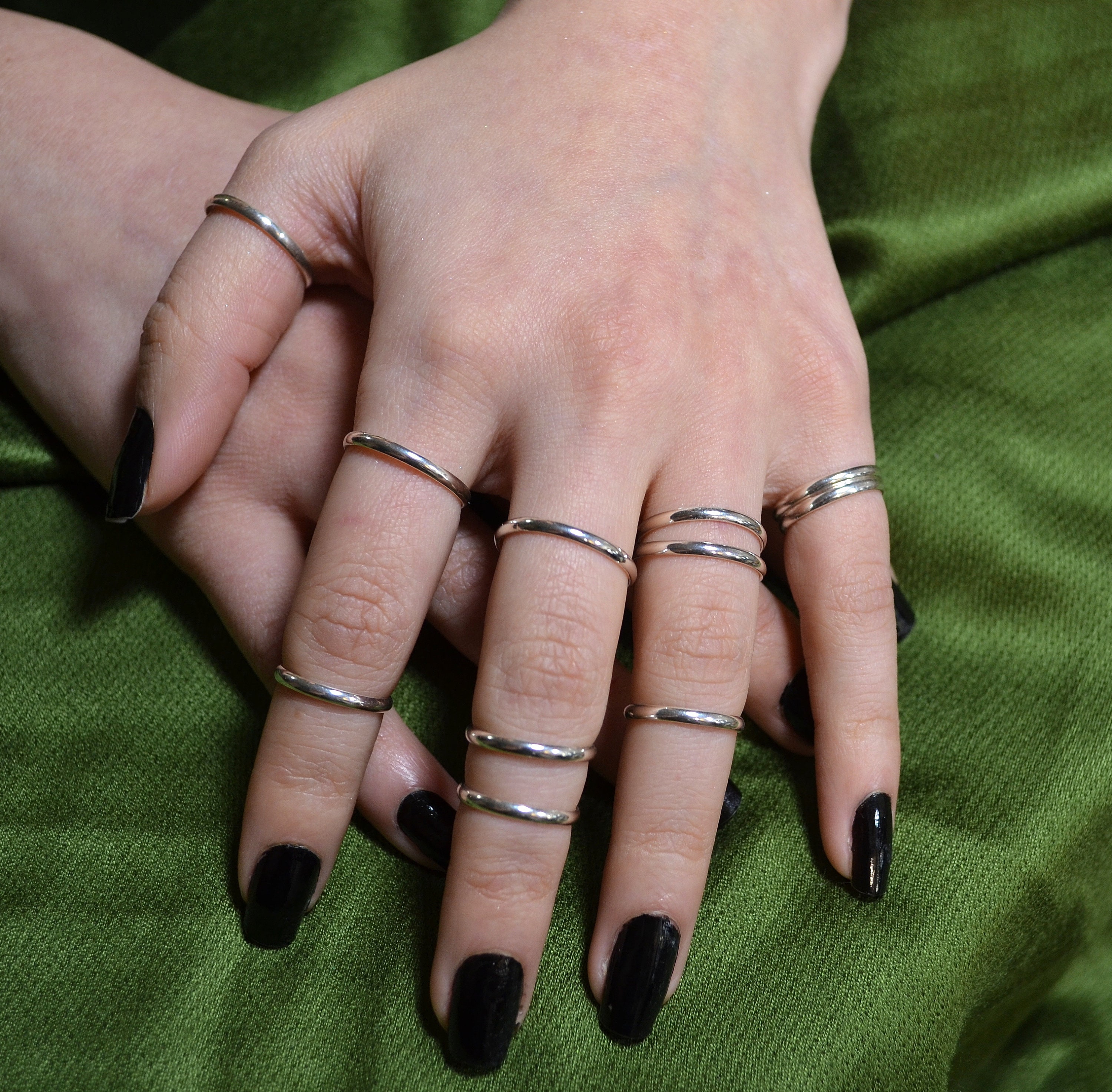 Sterling Silver Plain Stacking Ring. Simple Sturdy Smooth | Etsy