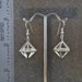Cast Pentagonal Double Pyramid Dangle Earrings d10 Silver - Etsy